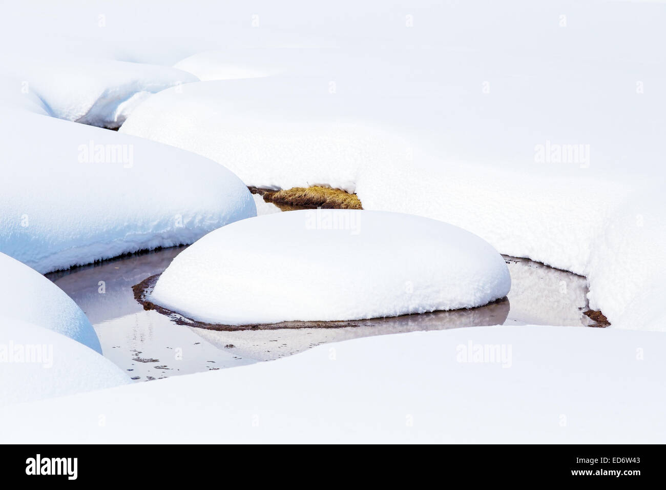 Snow and thawed patch Stock Photo - Alamy