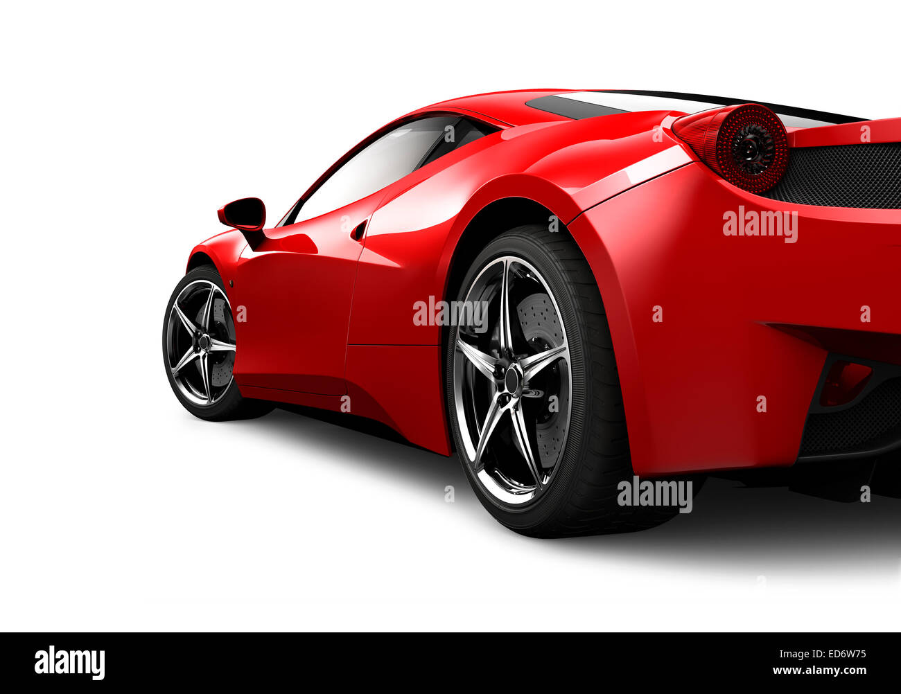Red Sports Car White Background