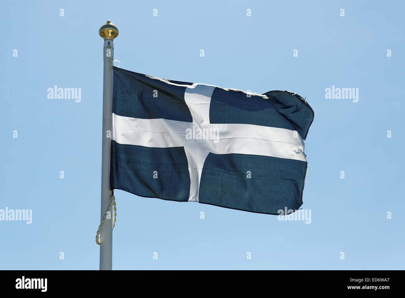 St Piran's Flag, Cornwall, UK Stock Photo - Alamy