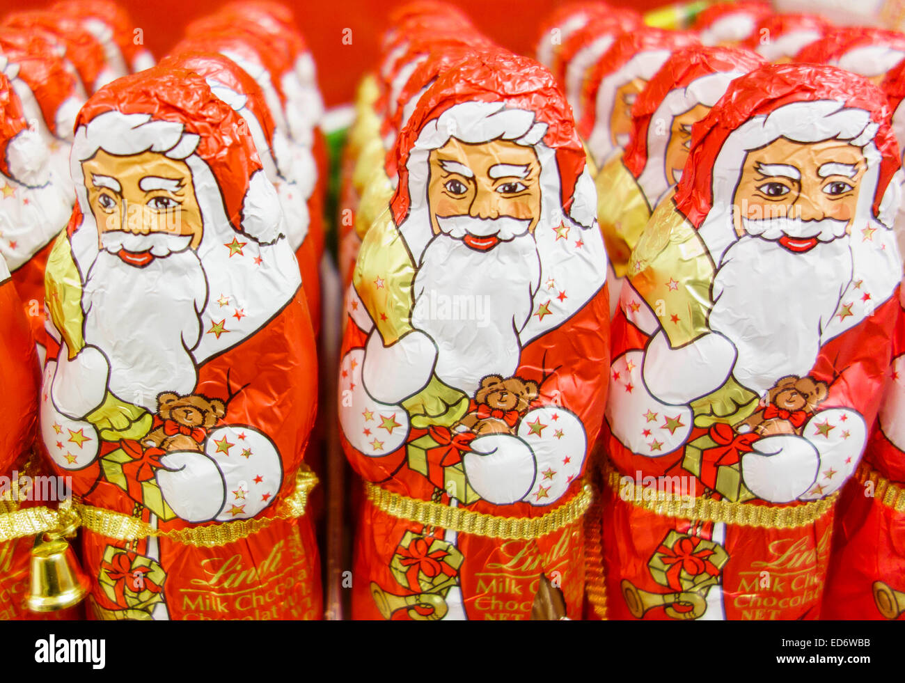 Father Christmas chocolate treats Stock Photo - Alamy
