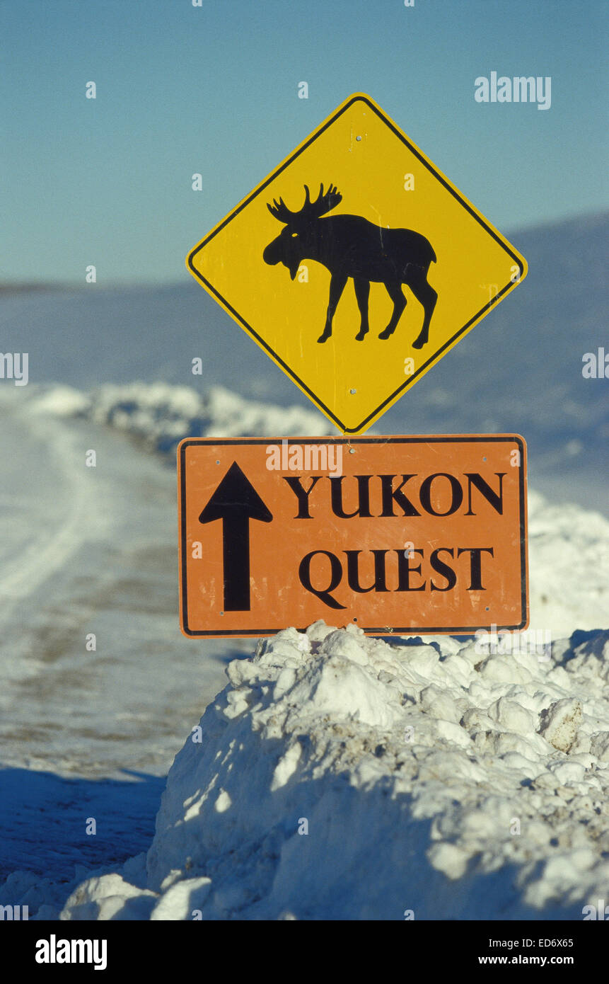 road sign Alaska Stock Photo - Alamy