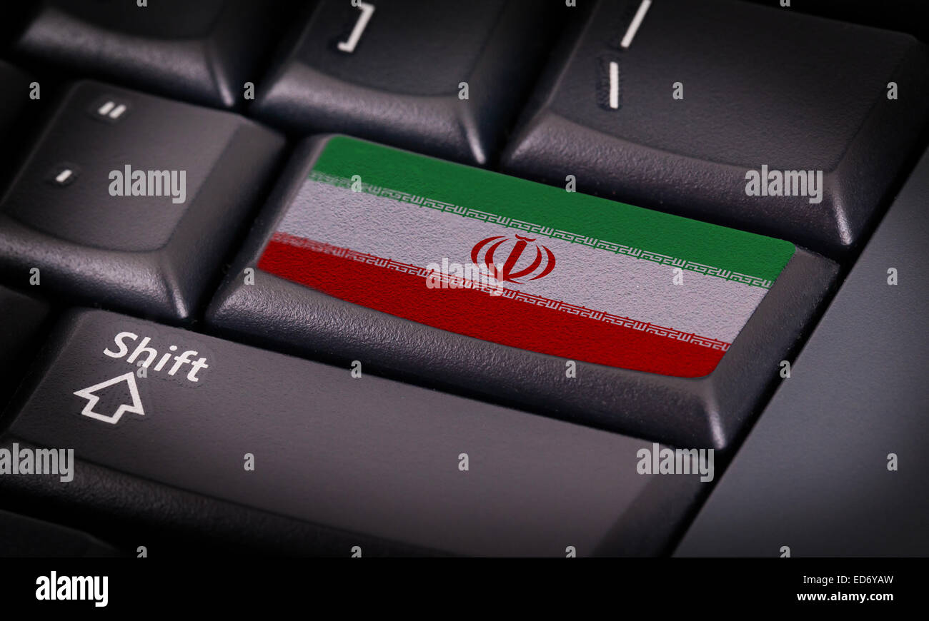 Iran flag on laptop hi-res stock photography and images - Alamy