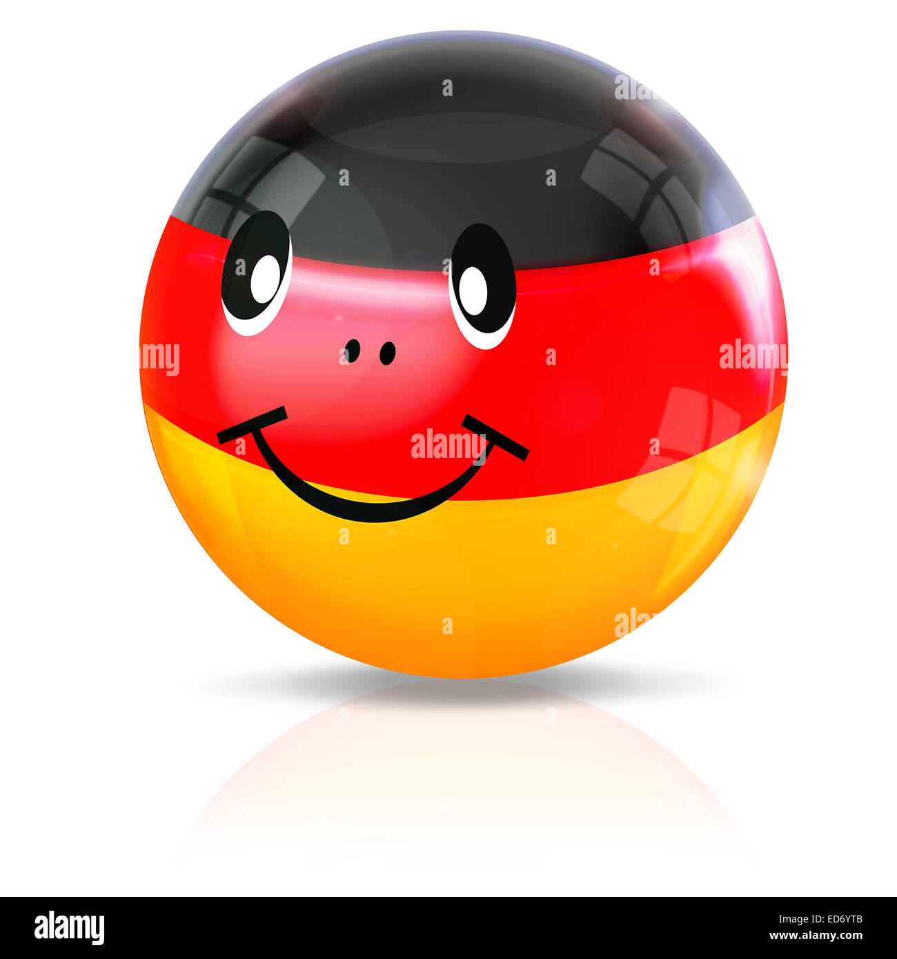 Smiley in the German national colours, illustration Stock Photo - Alamy