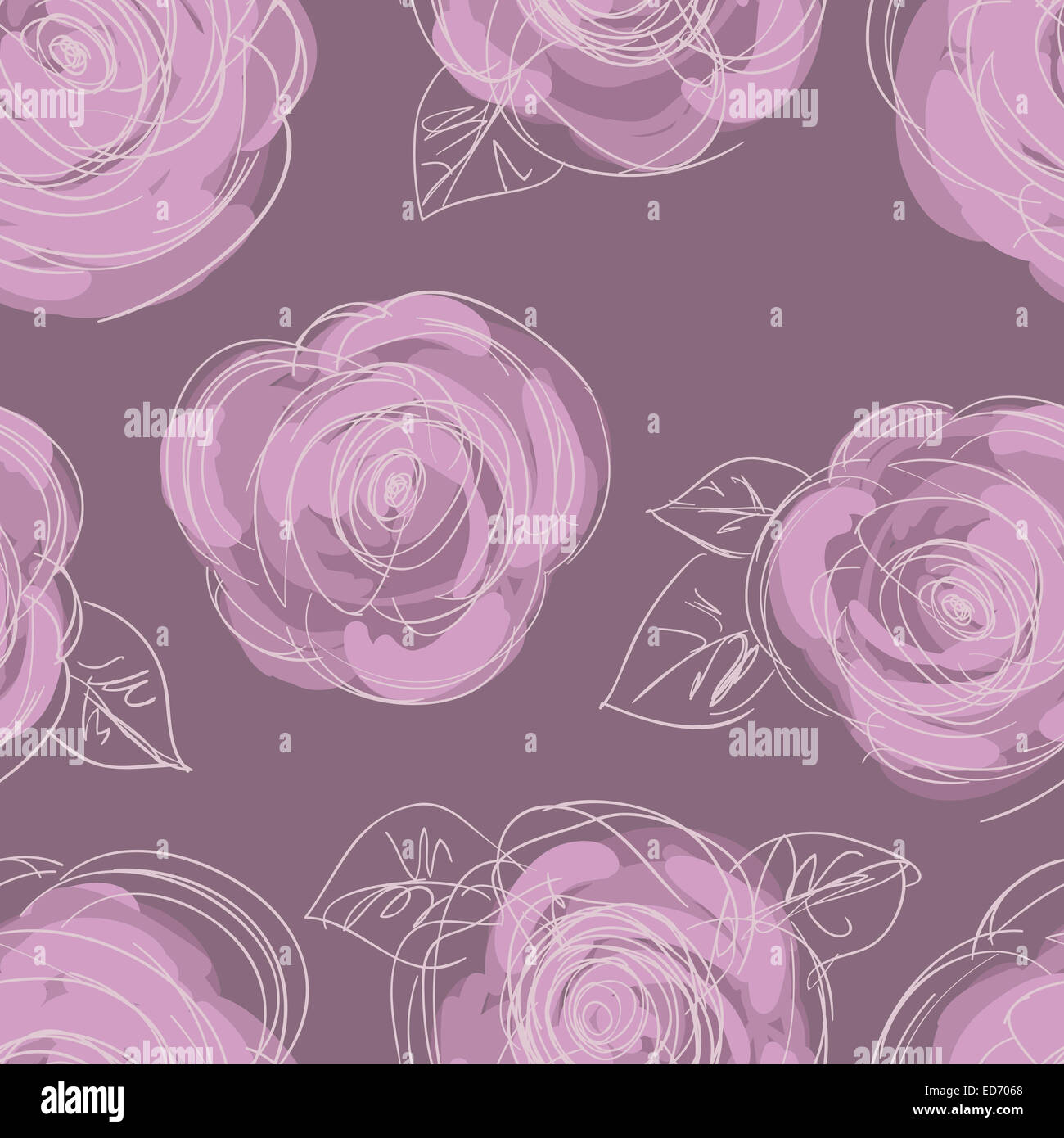 seamless roses pattern Stock Photo - Alamy