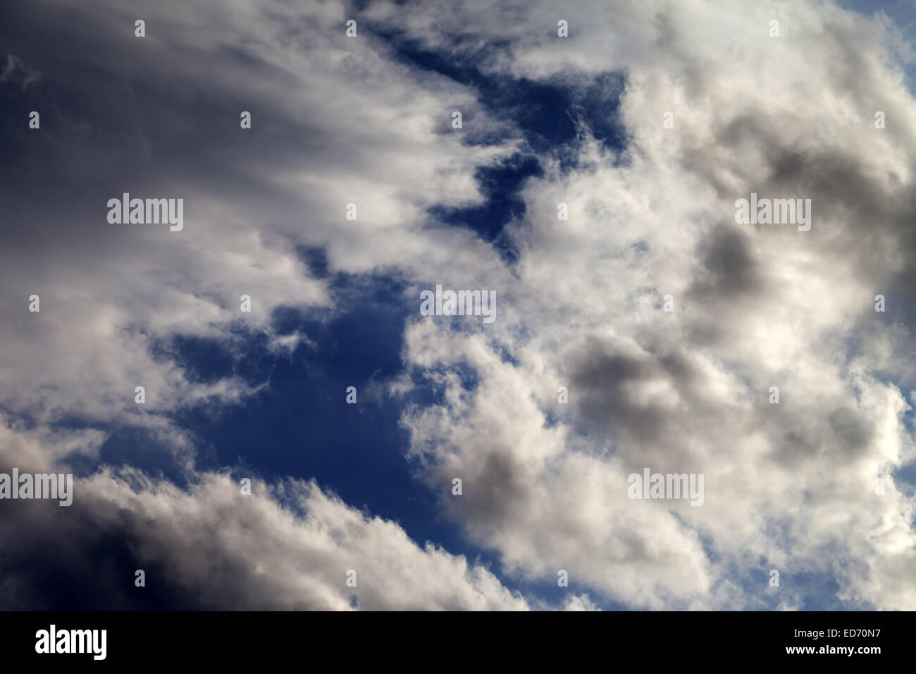 Sky with sunlight and dark clouds before storm in wind day Stock Photo ...