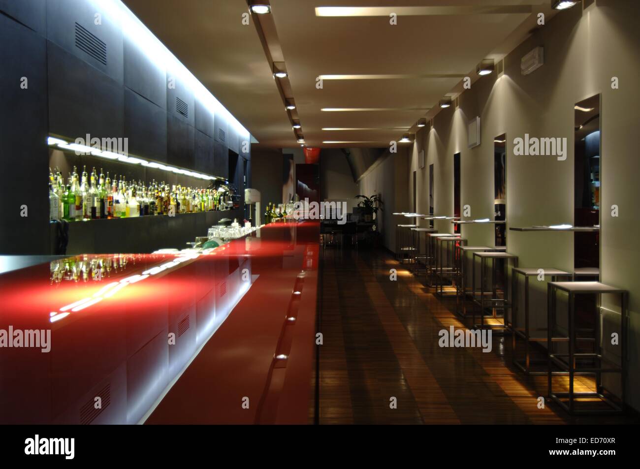 interior design of italian fashion restaurant american bar Stock Photo ...