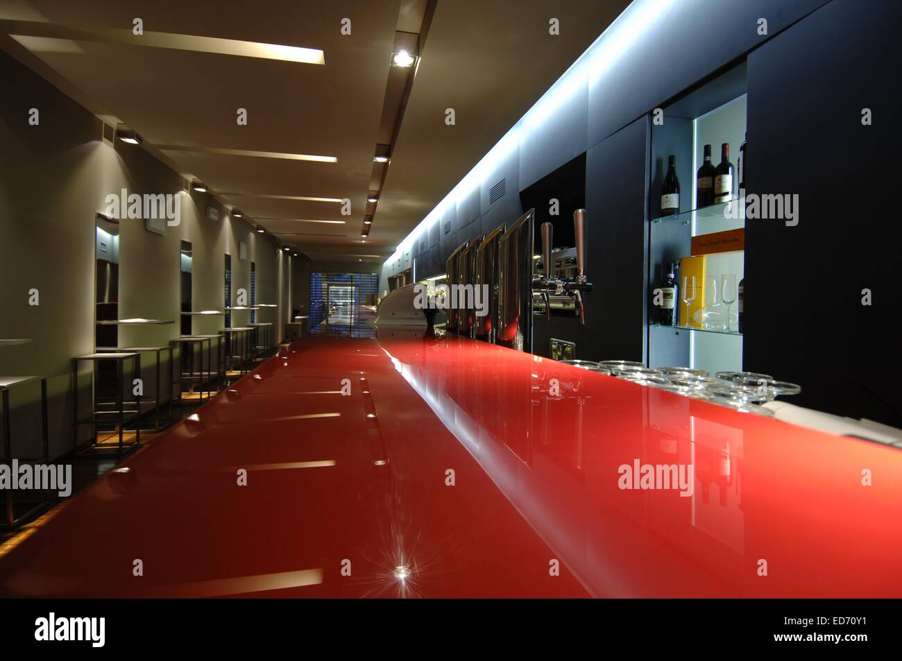 interior design of italian fashion restaurant american bar Stock Photo ...