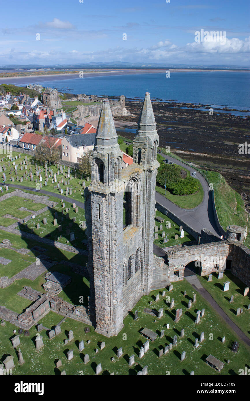 United Kingdom, Scotland, St. Andrews, St. Andrews Cathedral ruins ...