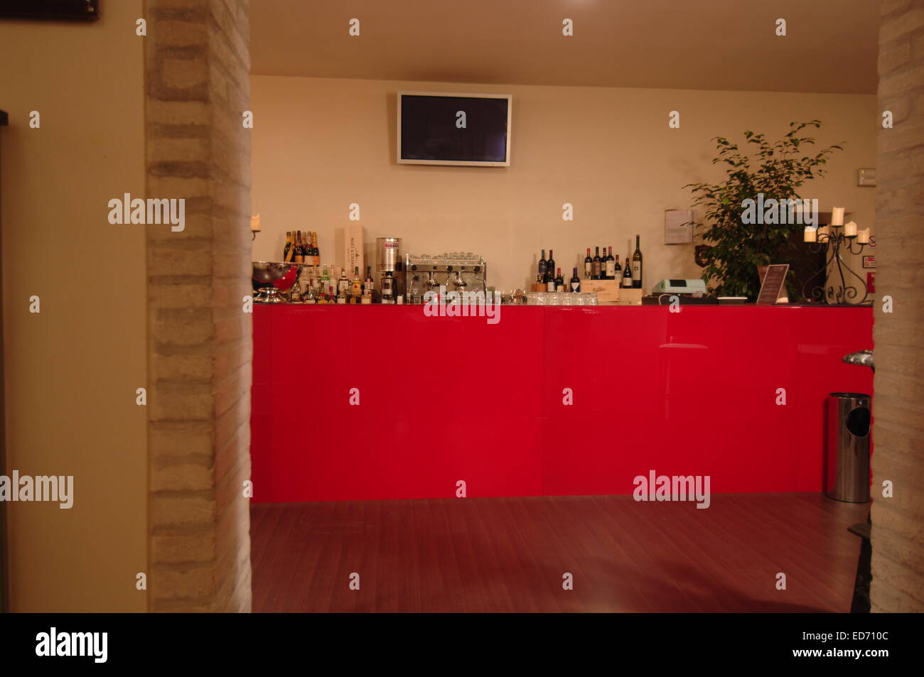 interior design of italian fashion restaurant american bar Stock Photo ...