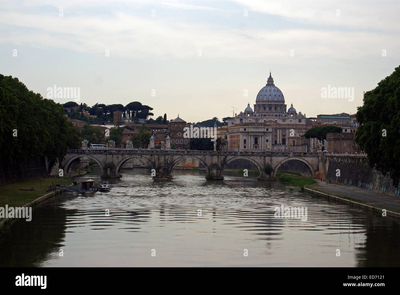 The Vatican looking over the Tiber River Stock Photo - Alamy