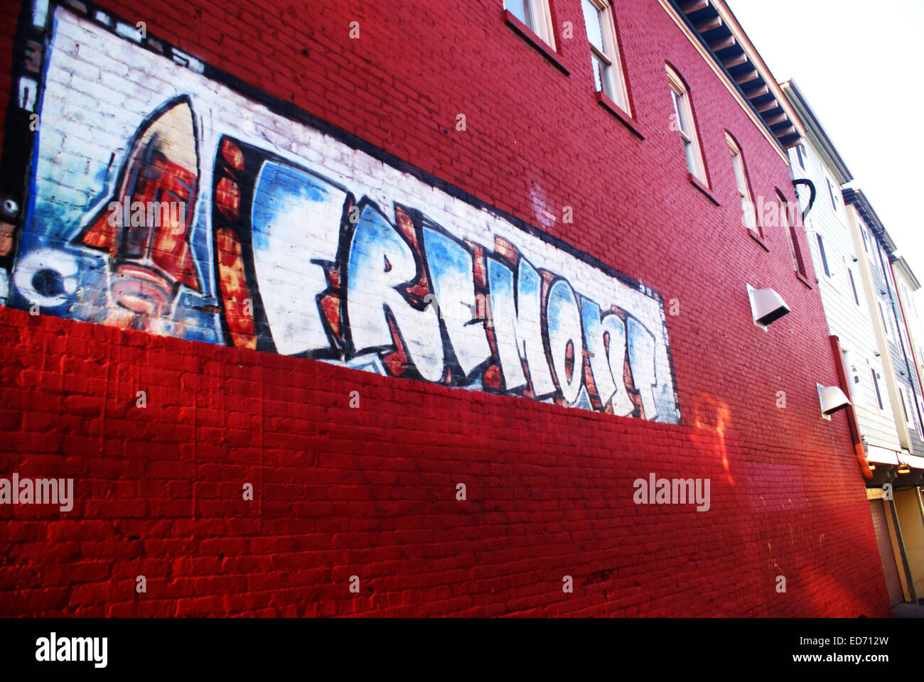 Grafitti of a rocket in Seattle's Freemont Stock Photo - Alamy