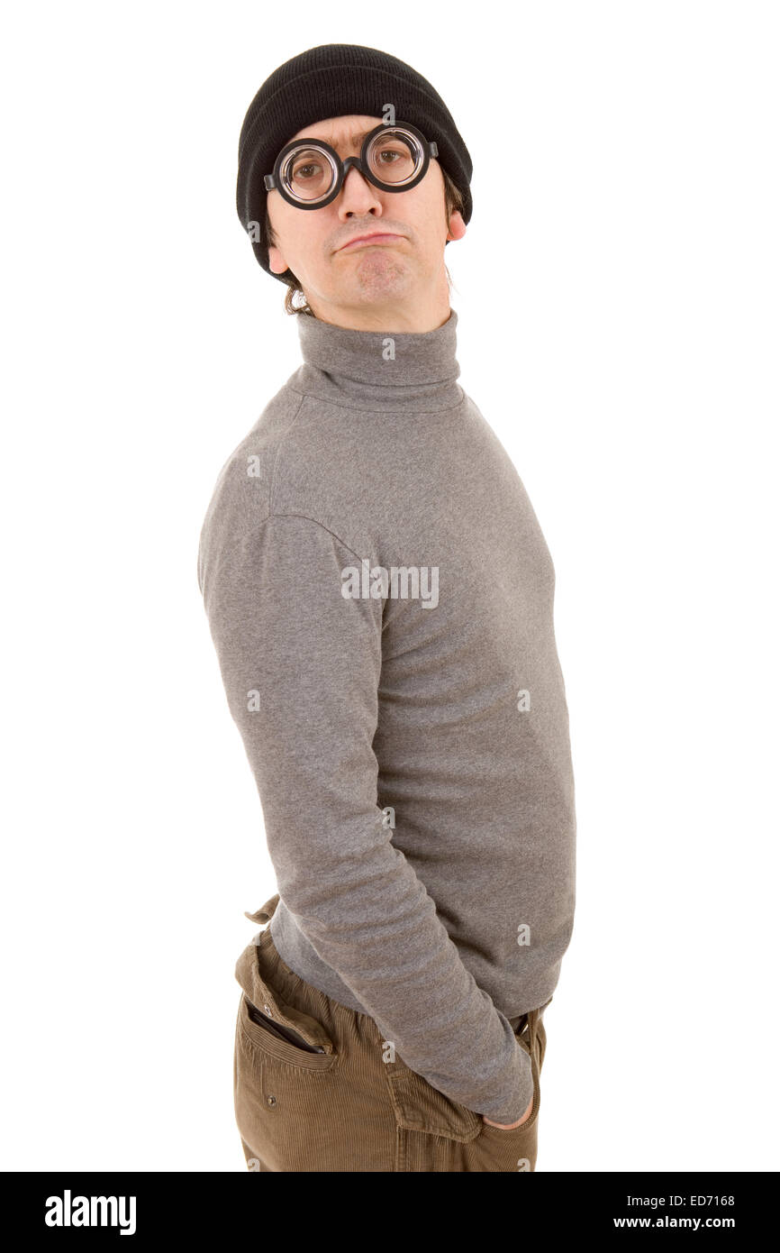 geek teacher isolated on white background Stock Photo - Alamy