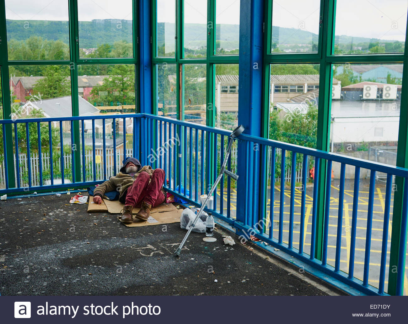 Homeless Tramp Vagrant Sleeping Rough High Resolution Stock Photography ...