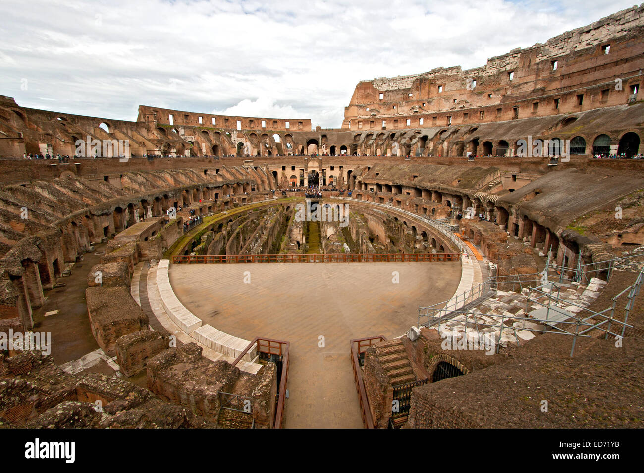 Colosseum or Coloseum Architecture Interior Inside at Rome Italy Stock ...