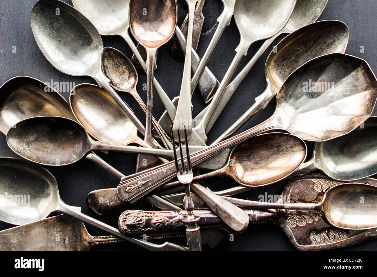 Traditional silver cutlery hi-res stock photography and images - Alamy