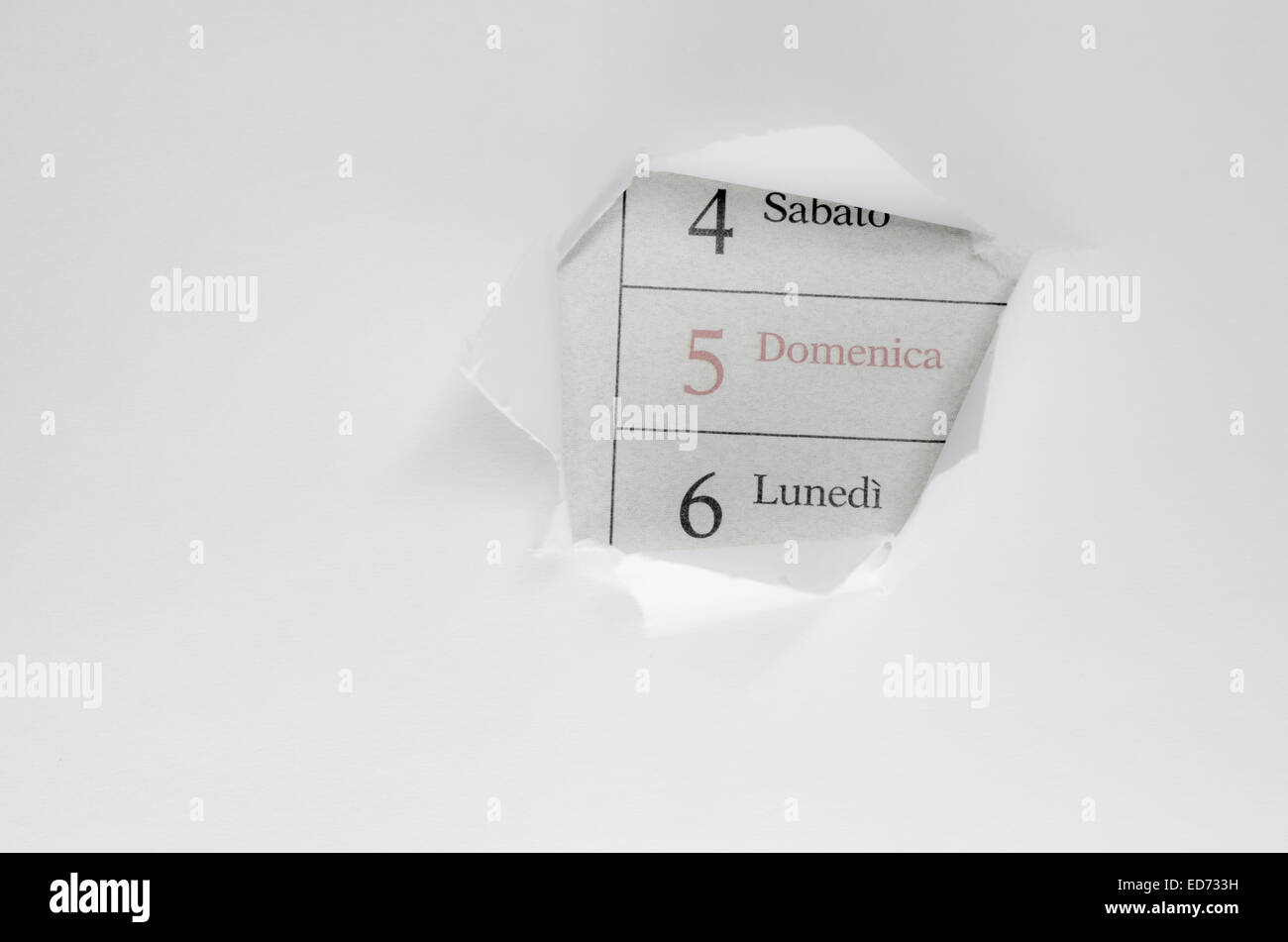 calendar day numbers on white paper Stock Photo - Alamy