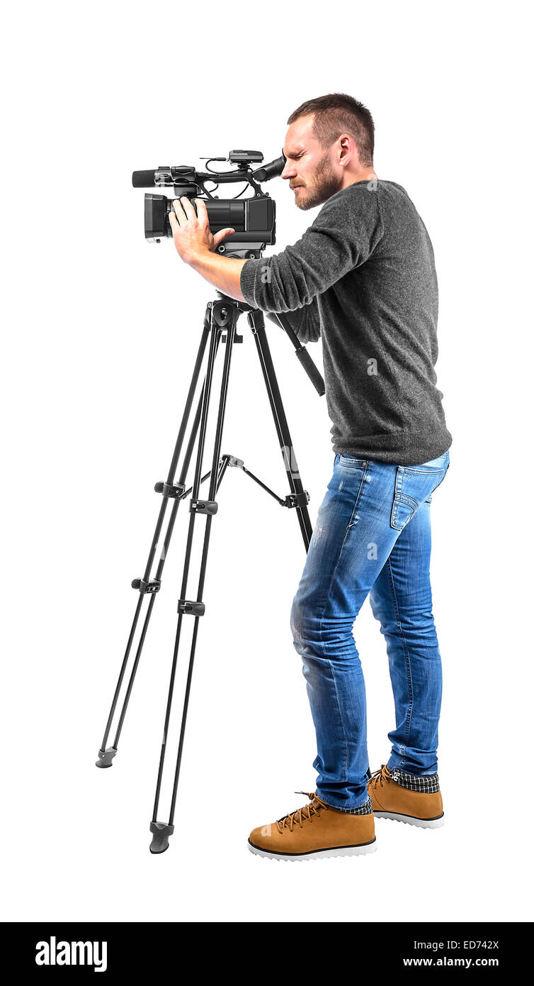 Camera man cameraman Cut Out Stock Images & Pictures - Alamy