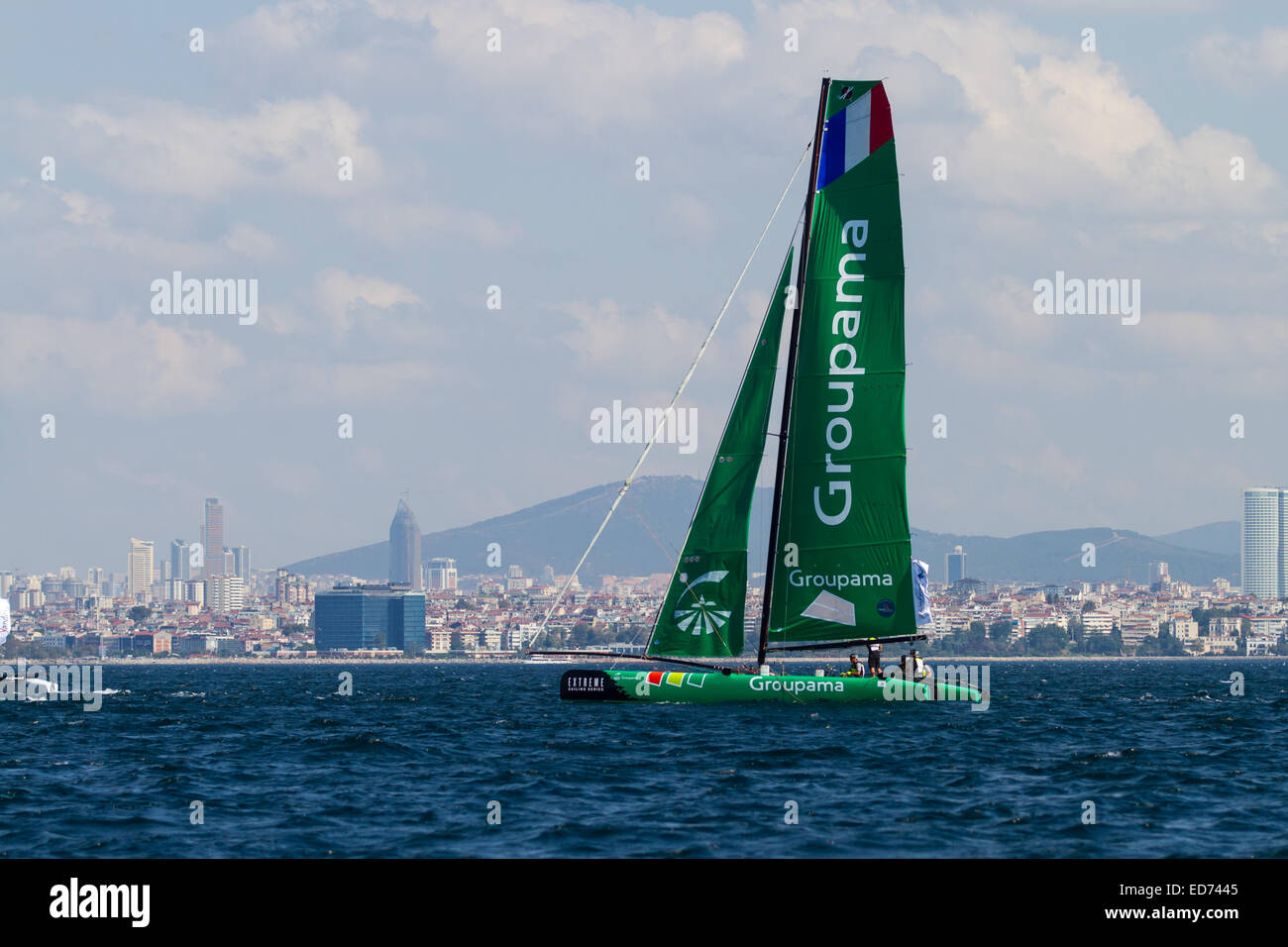 ISTANBUL TURKEY SEPTEMBER 13 2014 Skipper Franck Cammas Groupama ...