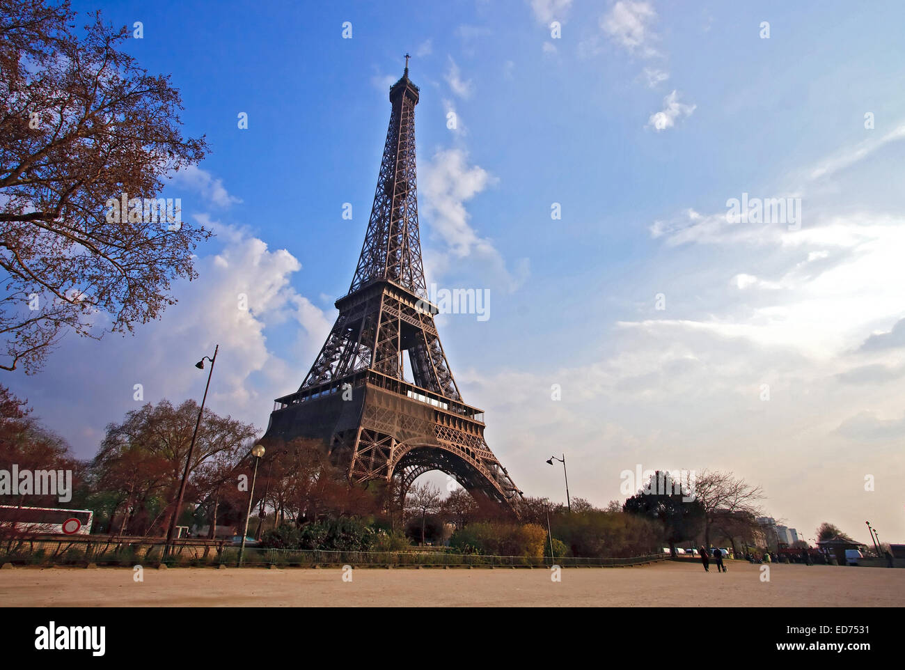 Landscape of Eiffel tower from Garden in Paris France Stock Photo - Alamy