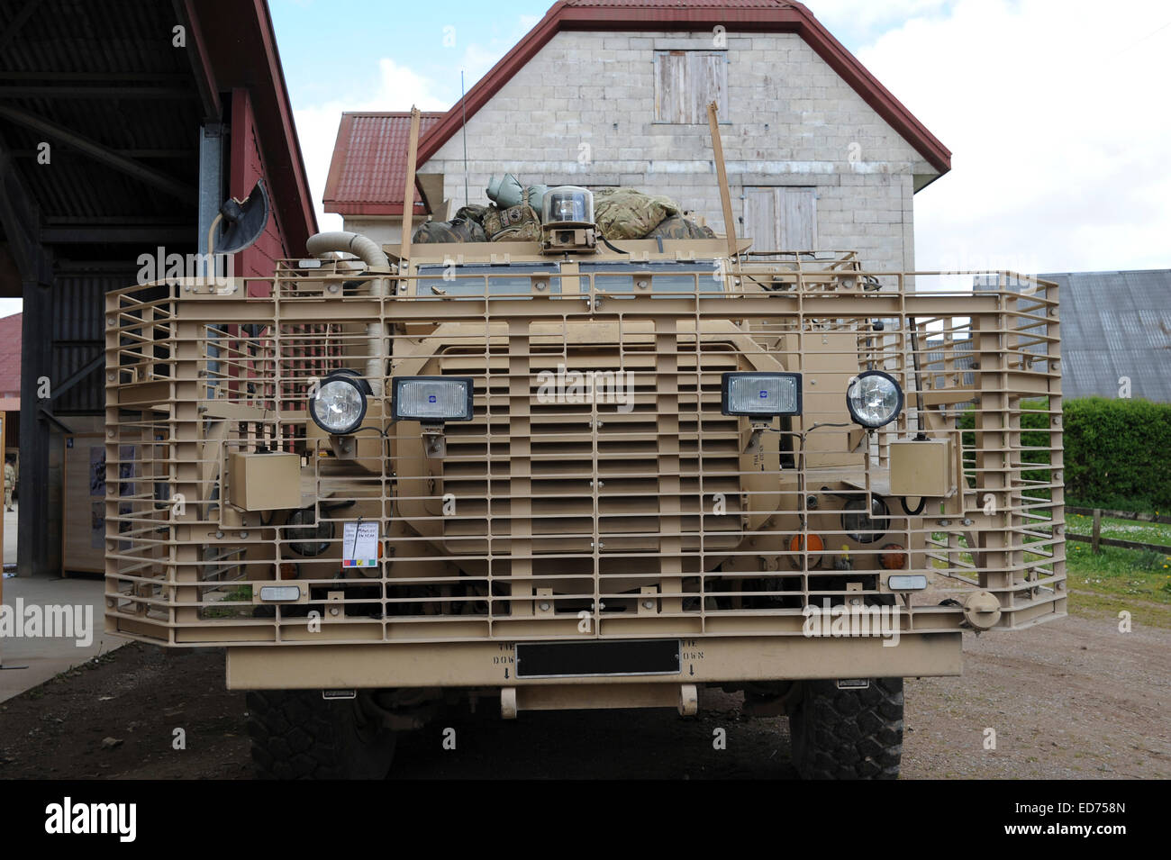A Mastiff 6x6 armored patrol vehicle of the British Army. It is ...