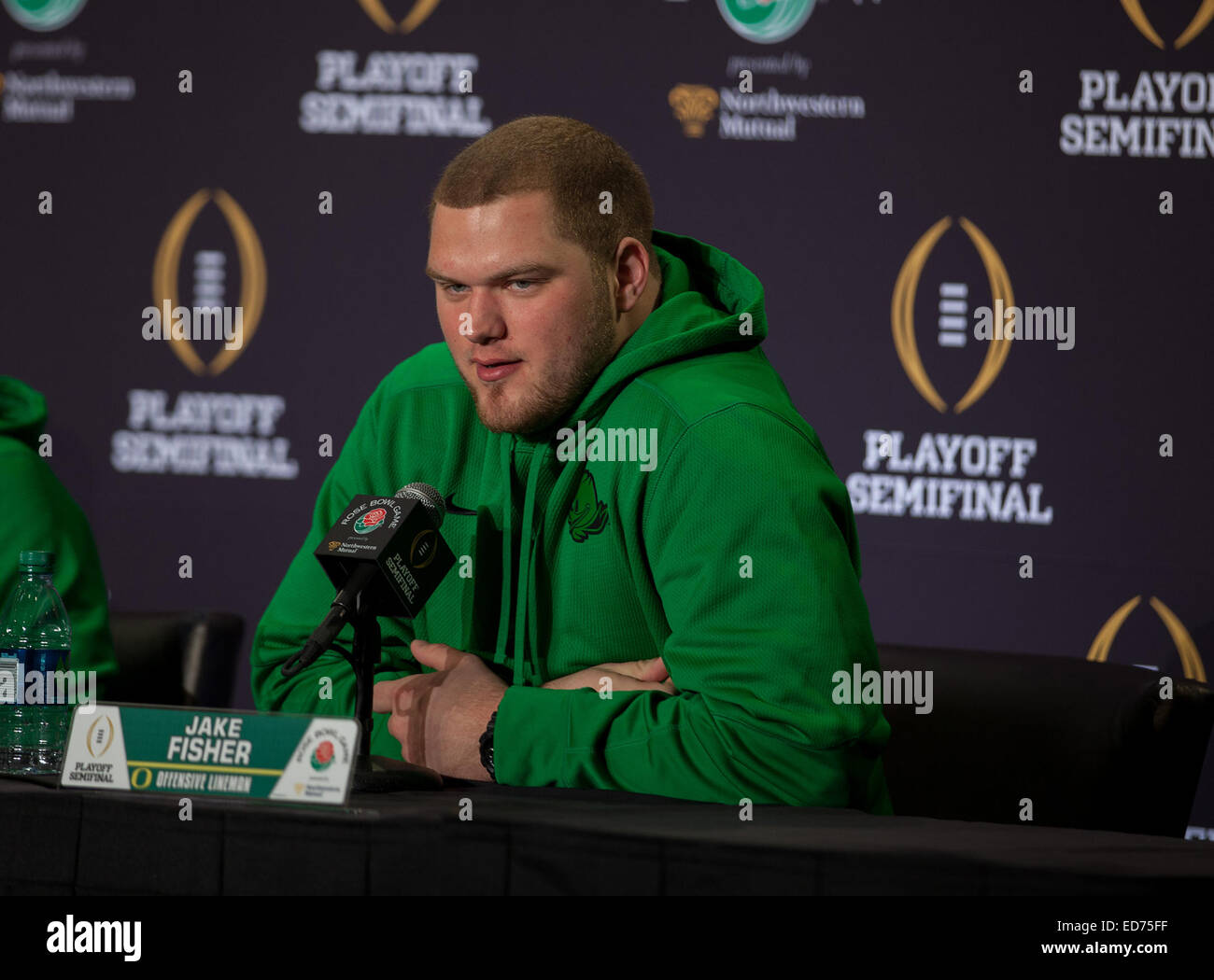 Los Angeles, CA, USA. 30th Dec, 2014. Oregon Ducks offensive lineman ...