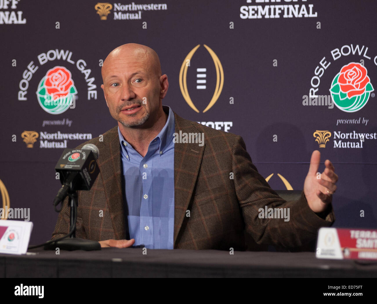 Los Angeles, CA, USA. 30th Dec, 2014. Florida State Seminoles defensive coordinator Charles ...