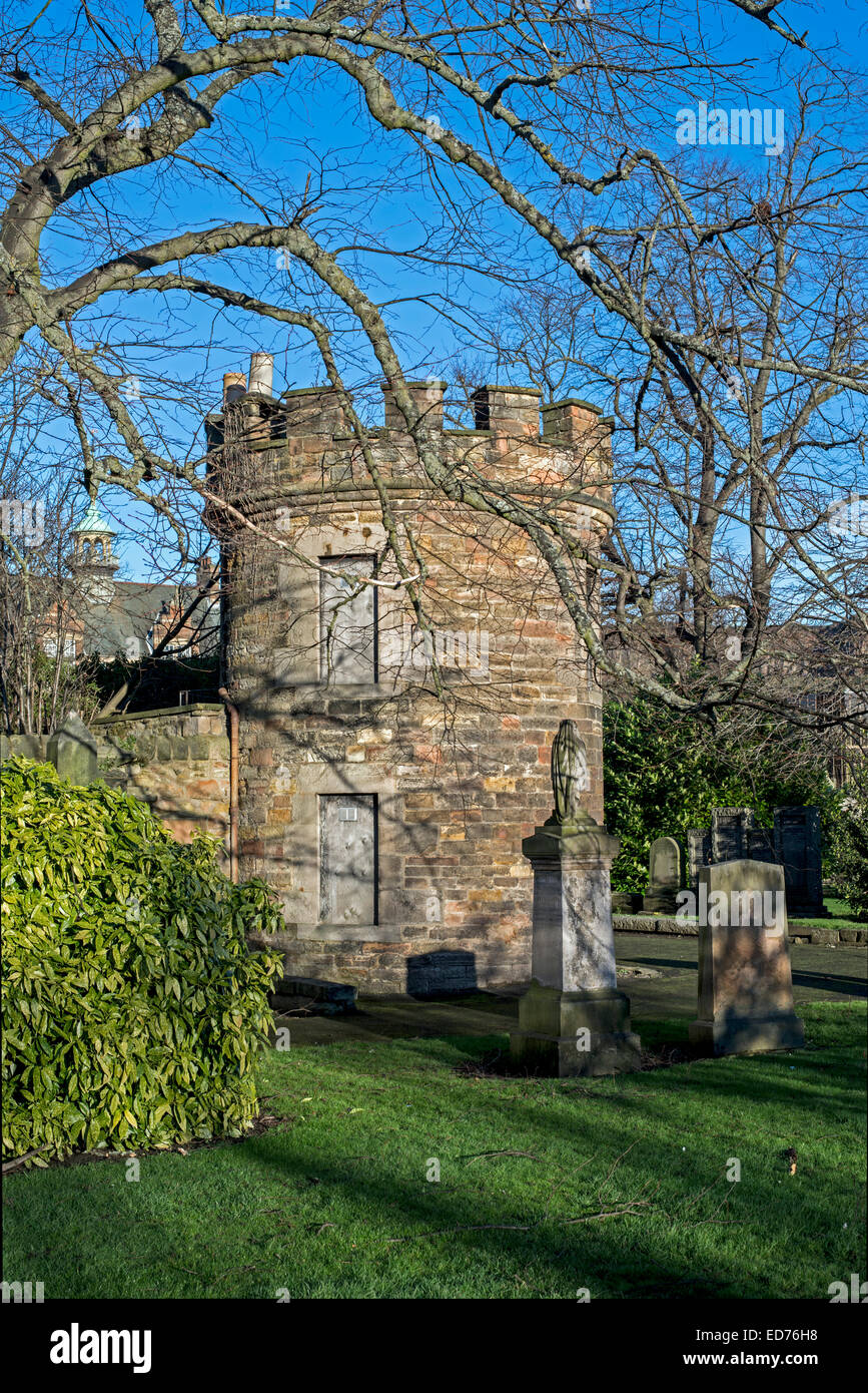 Derelict watchtower overlooking East Preston Street Burial Ground in ...