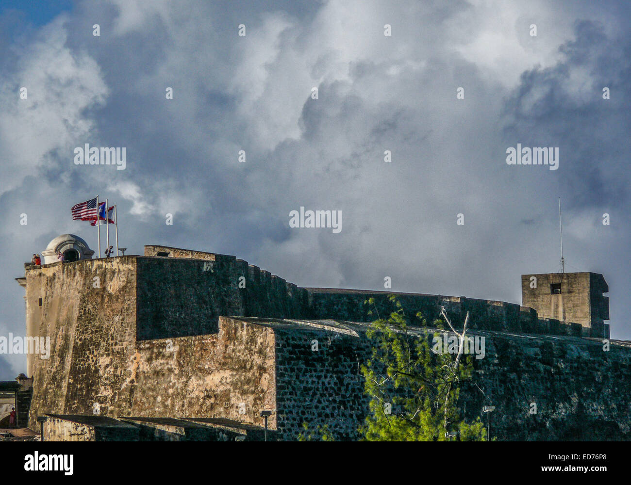 San Juan, Puerto Rico, US. 12th Jan, 2009. The flags of the United ...