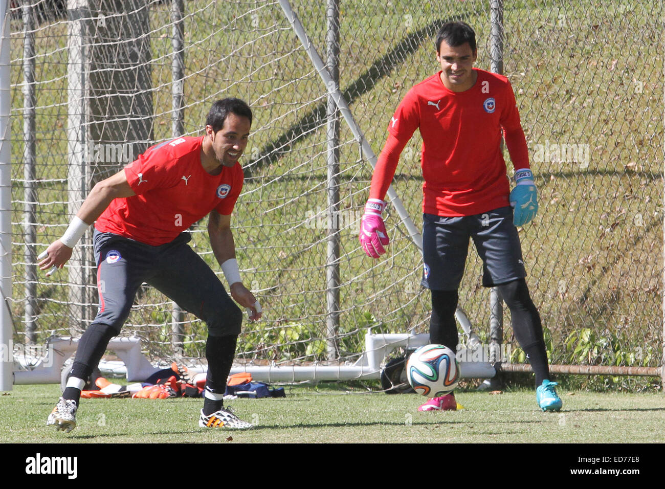 2014 FIFA World Cup - Chile national football team training held at ...