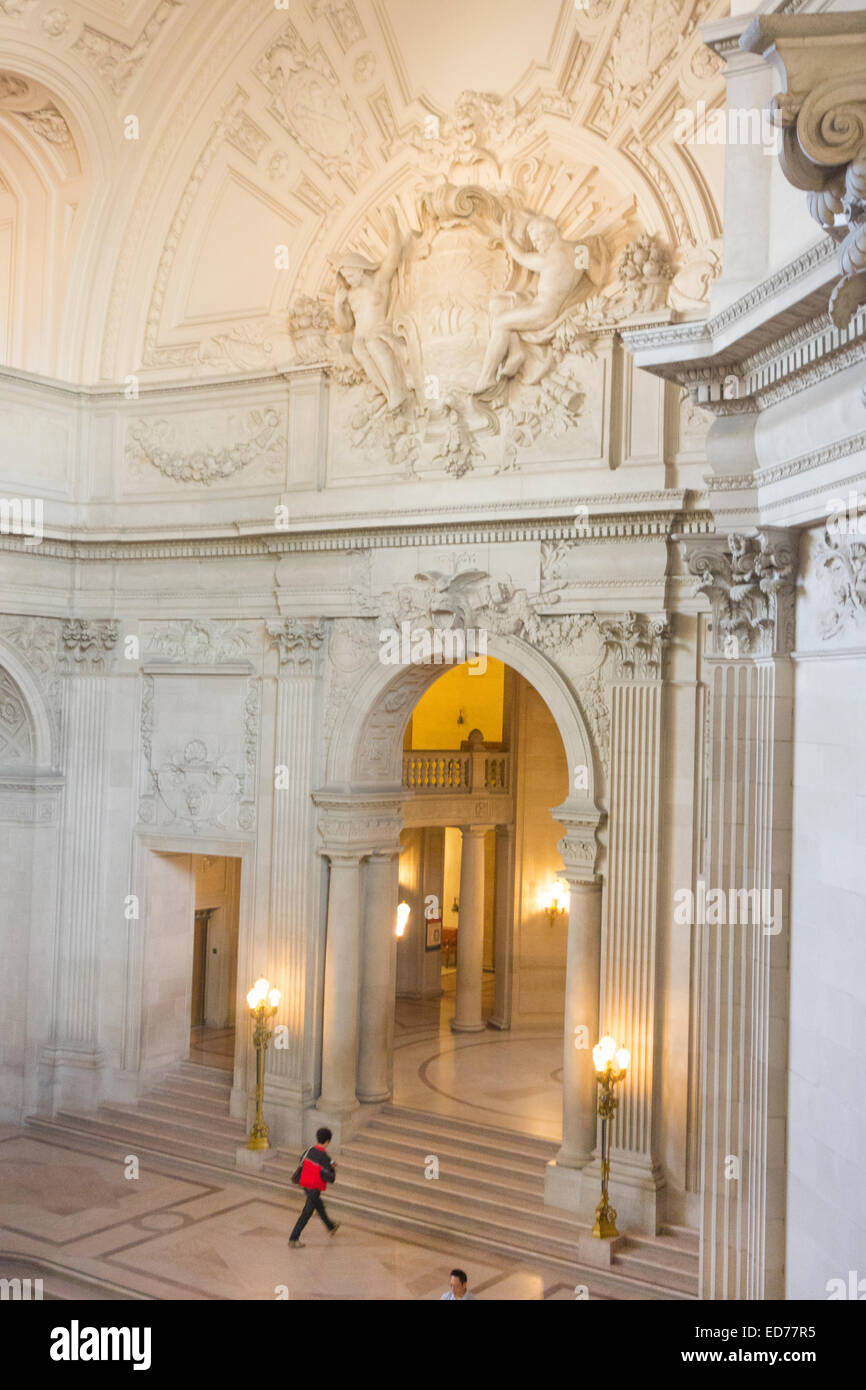 interior of San Francisco city hall building Stock Photo - Alamy