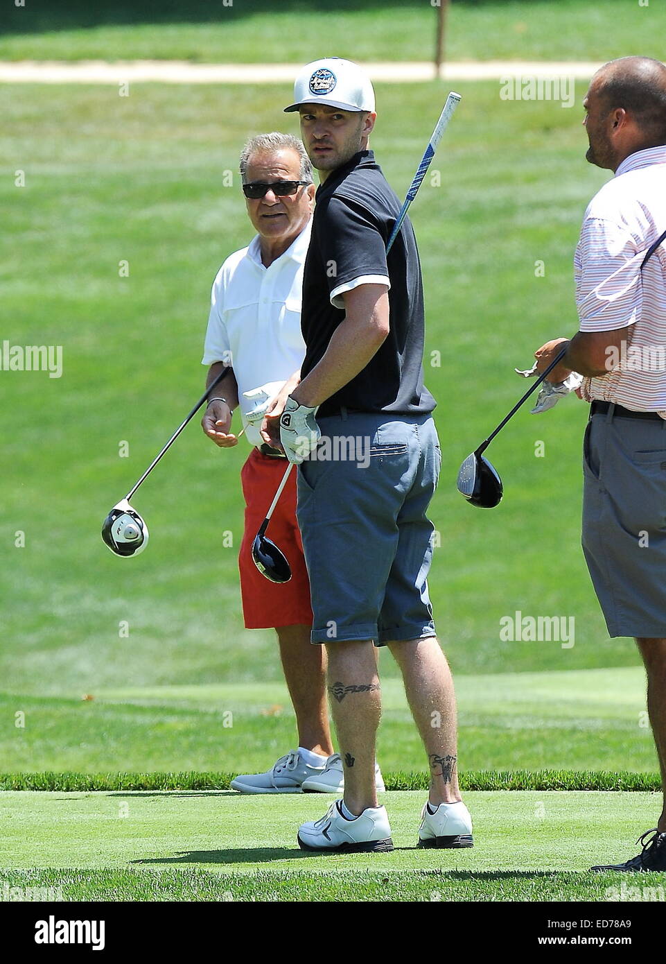 Justin Timberlake plays golf at Lakeside Golf Club in Studio City ...