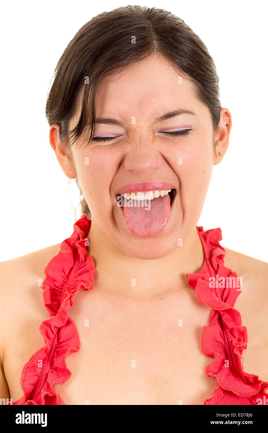 beautiful young woman expressing disgust Stock Photo - Alamy