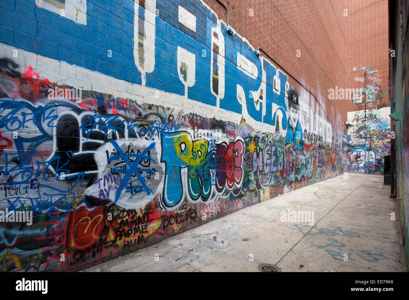 Graffiti Alleyway, Ann Arbor, Michigan Stock Photo - Alamy