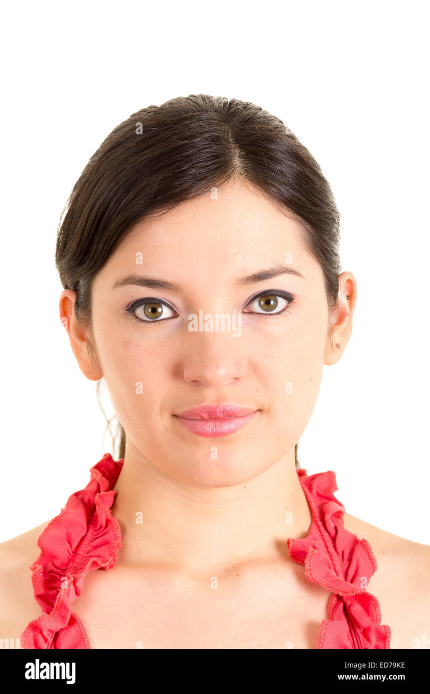 beautiful young woman looking serious Stock Photo - Alamy