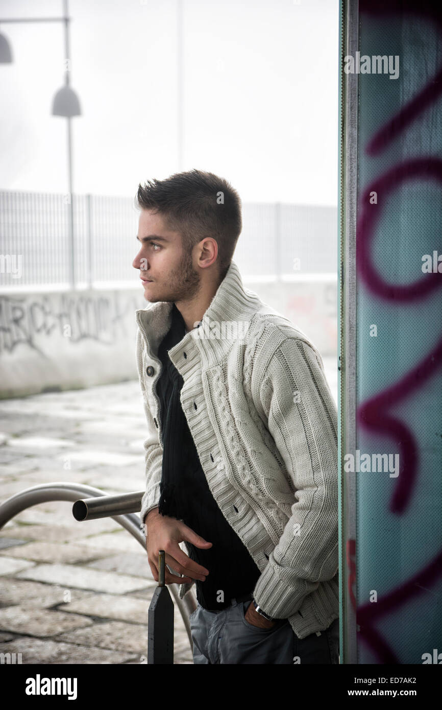 Male model standing pose outdoor hi-res stock photography and images ...