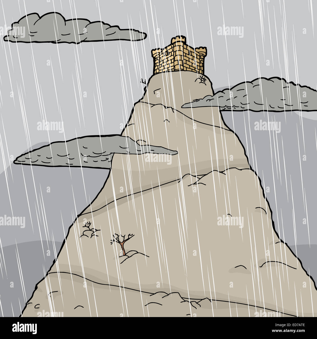 Storm castle illustration hi-res stock photography and images - Alamy