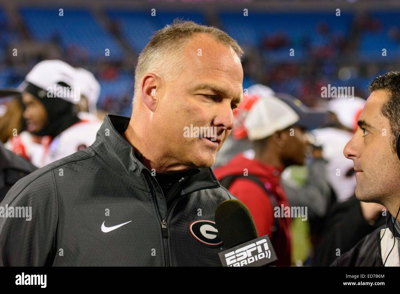 Charlotte, NC, USA. 30th Dec, 2014. UGA Head Coach Mark Richt after the ...