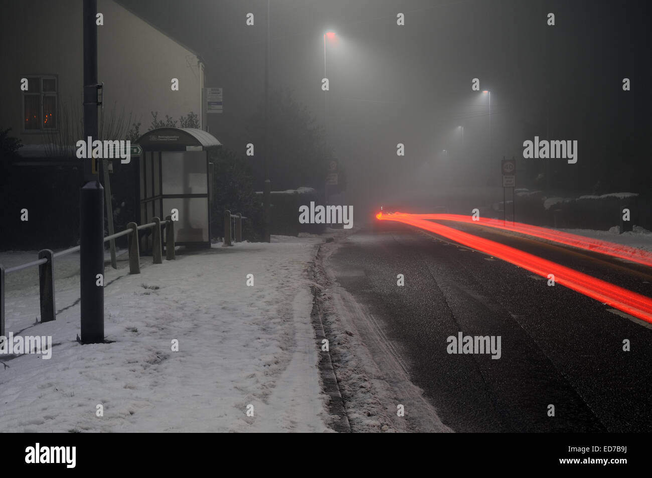 Selston, Nottinghamshire, UK. 31st December, 2014. Freezing fog and ...