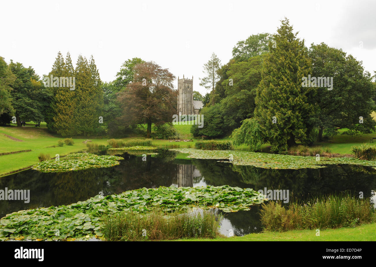 Old Lake at Arlington Court, Barnstaple, Devon, England, UK Stock Photo ...