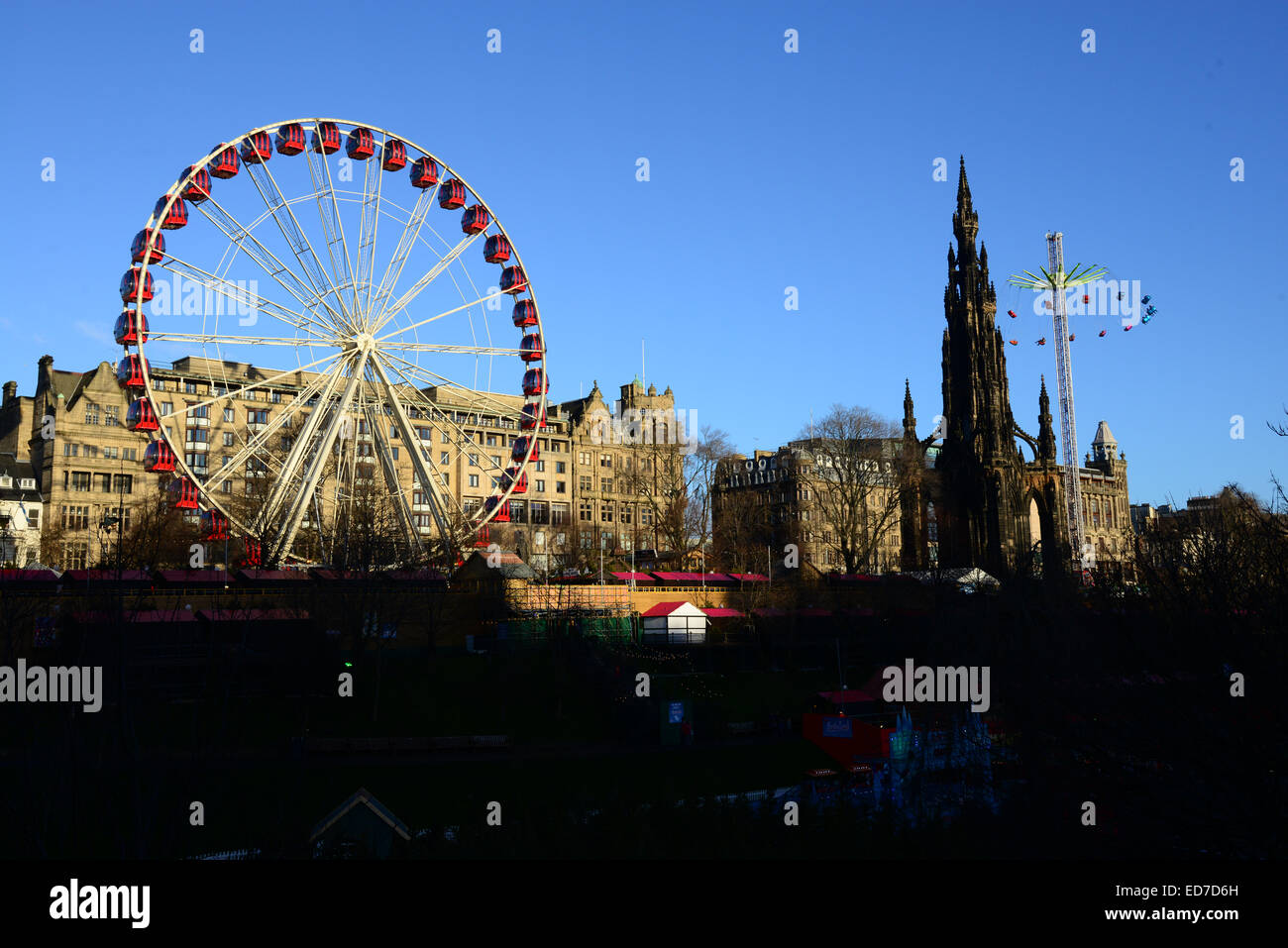 The Scott Monument in Princess Street Gardens, play host to fairground ...