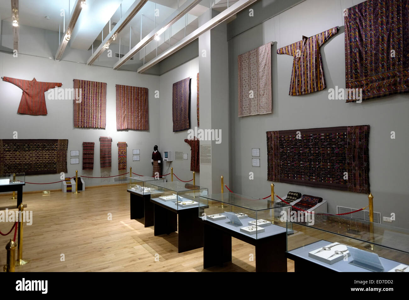 Interior of the Textile Museum which displays garments that are ...