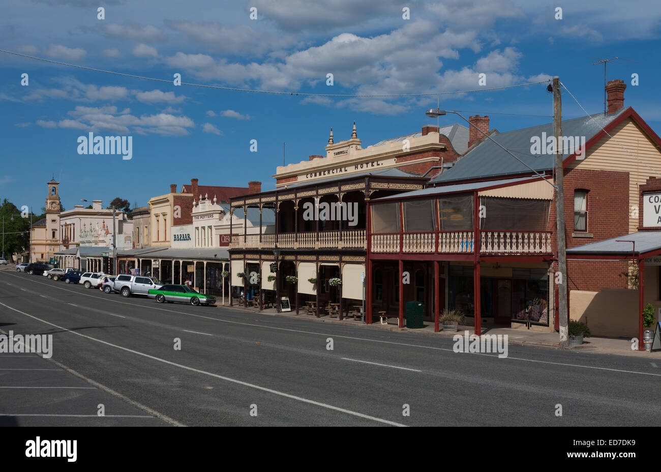 Historic architectural streetscape of Beechworth Victoria Australia ...