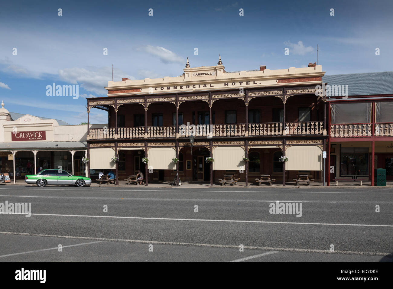 The historic commercial hotel forms part of the streetscape of ...