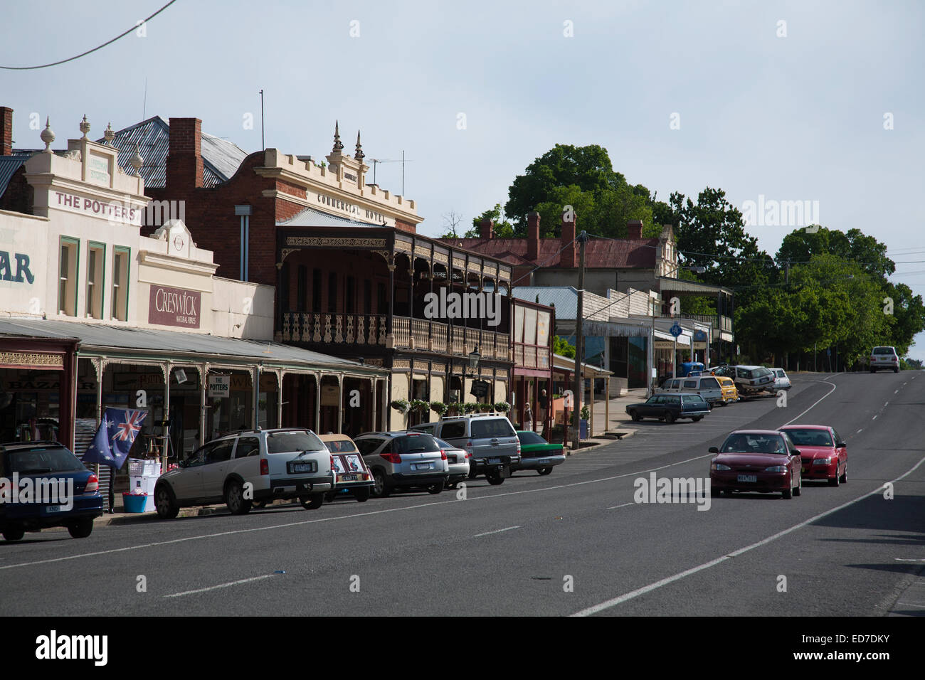 The historic architectural streetscape of Beechworth Victoria Australia ...