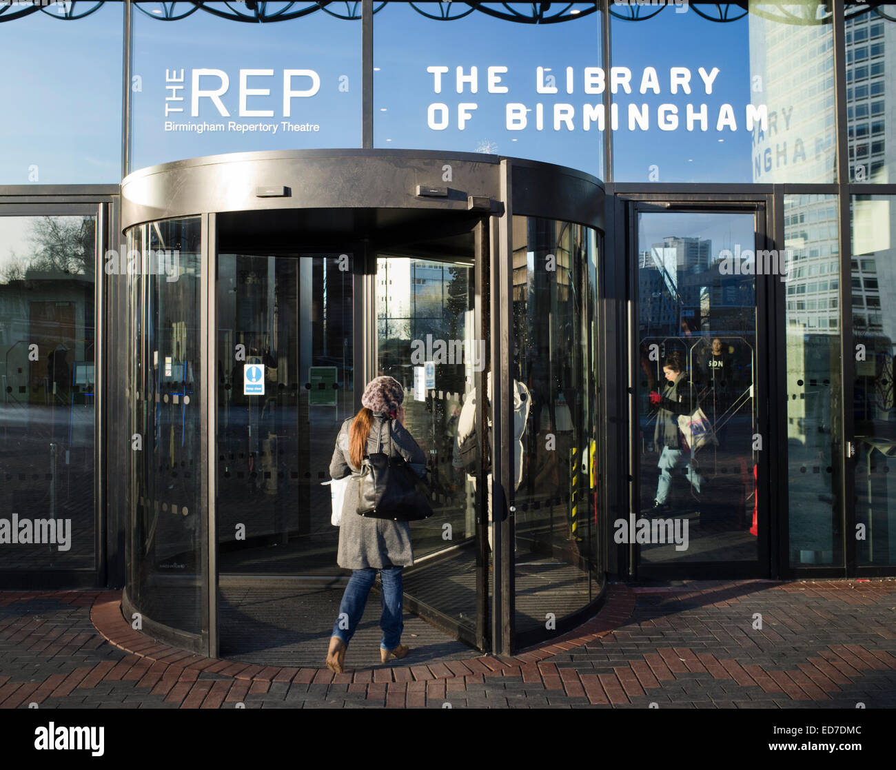 Entrance to The Library of Birmingham in England UK Stock Photo - Alamy