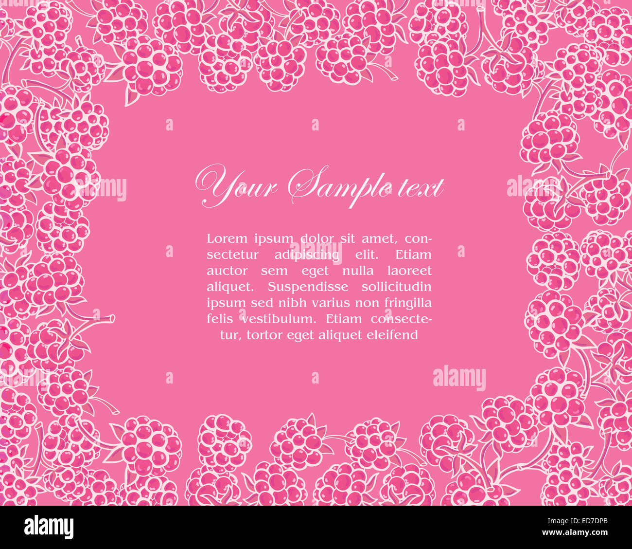 frame of raspberries Stock Photo - Alamy