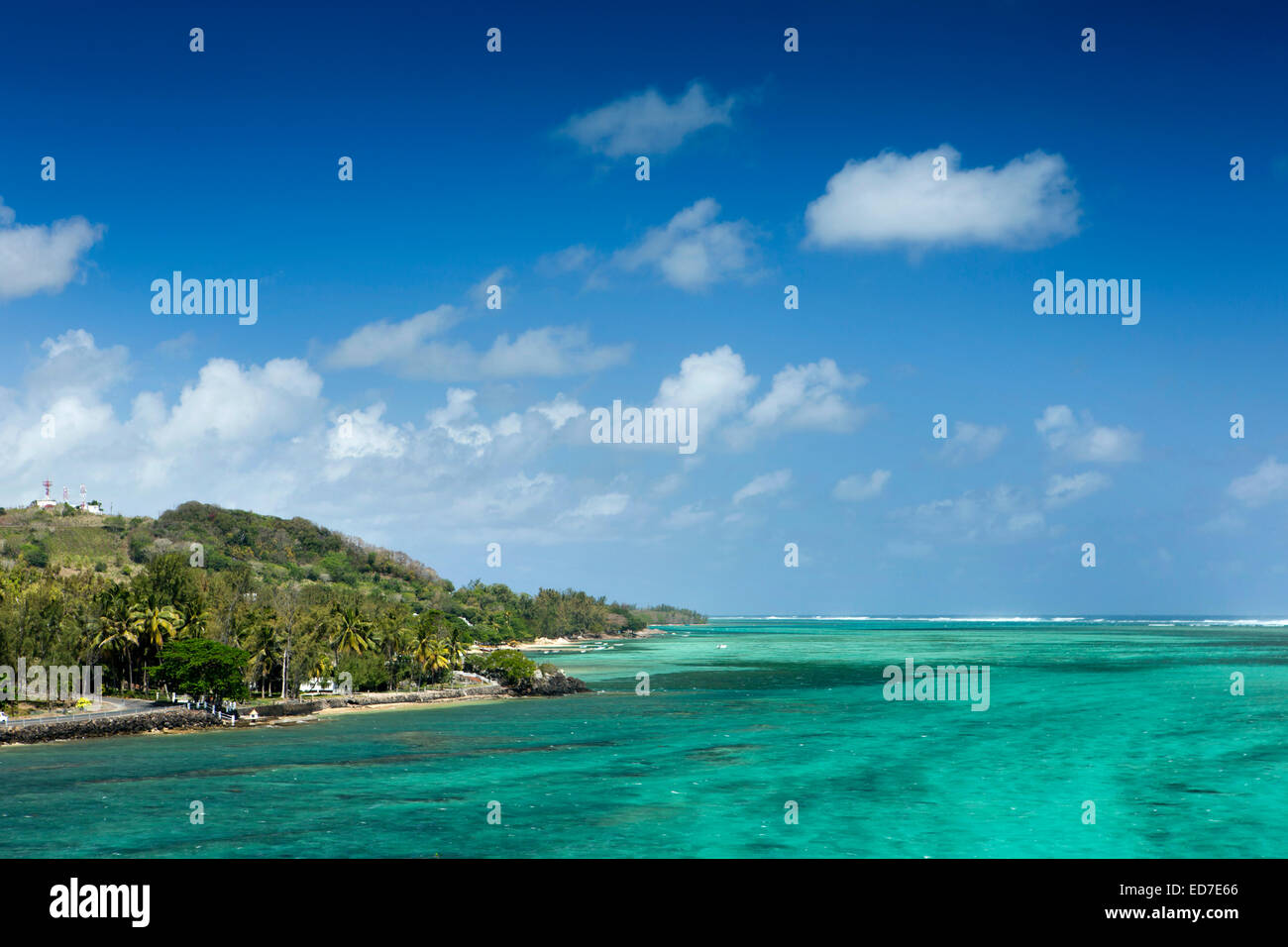 Mauritius, Baie du Cap, south coast from Maconde viewpoint Stock Photo ...