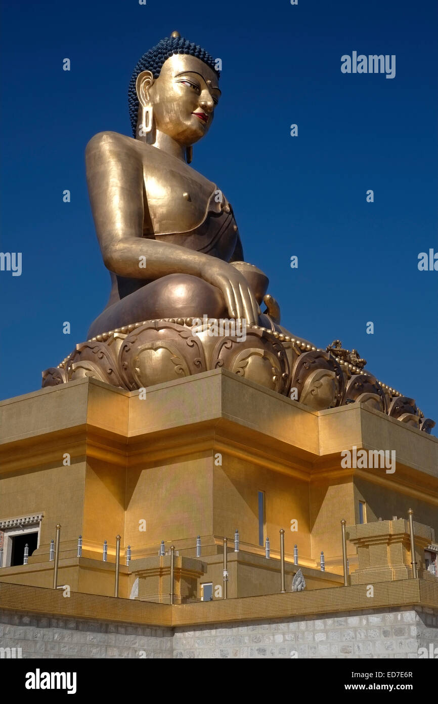 View of the gigantic Buddha Dordenma statue one of the largest Buddha ...