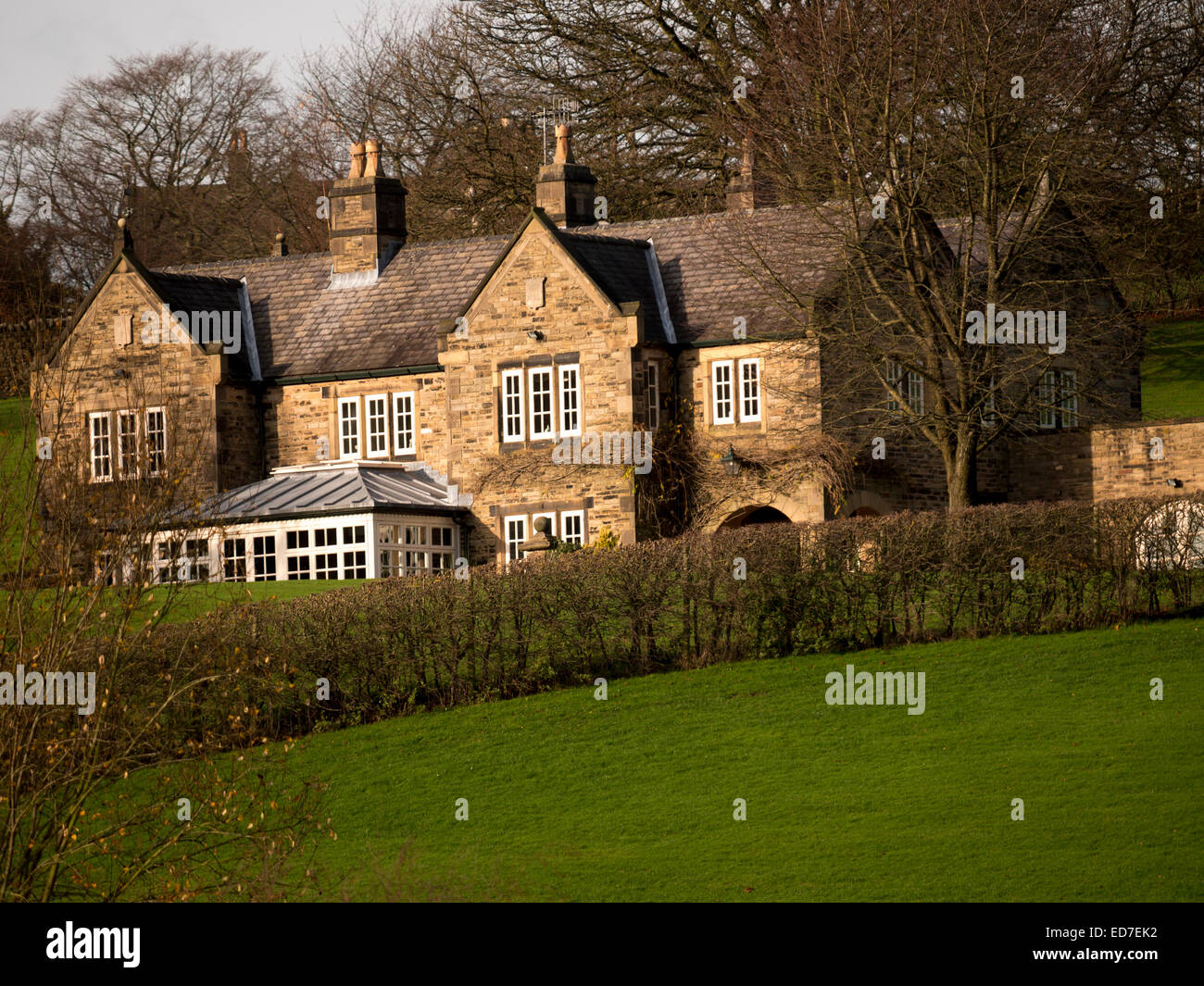 a detached rural residence house near Matlock, Derbyshire, Britain ...