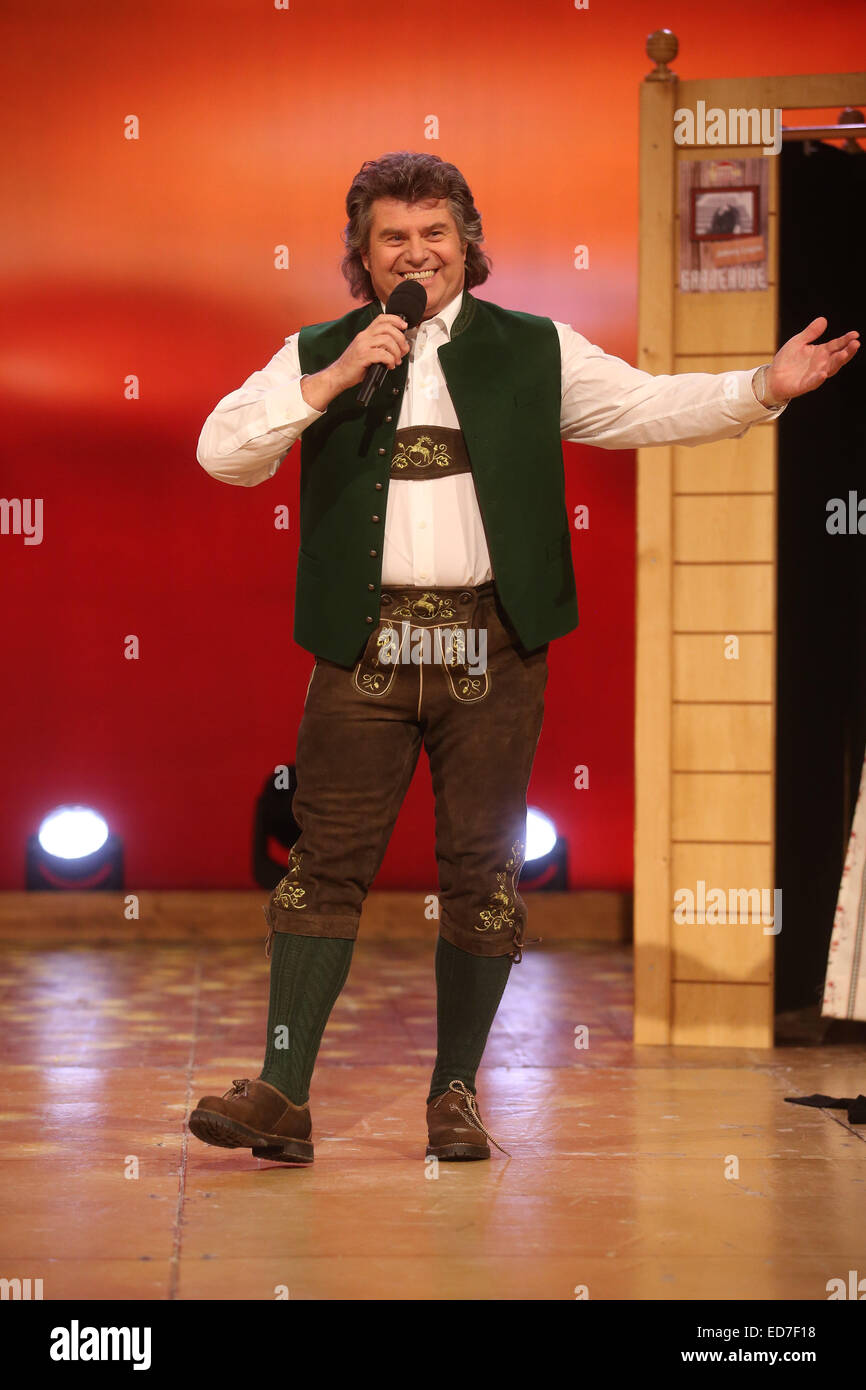 TV host Andy Borg performs during the final rehearsel of the show ...